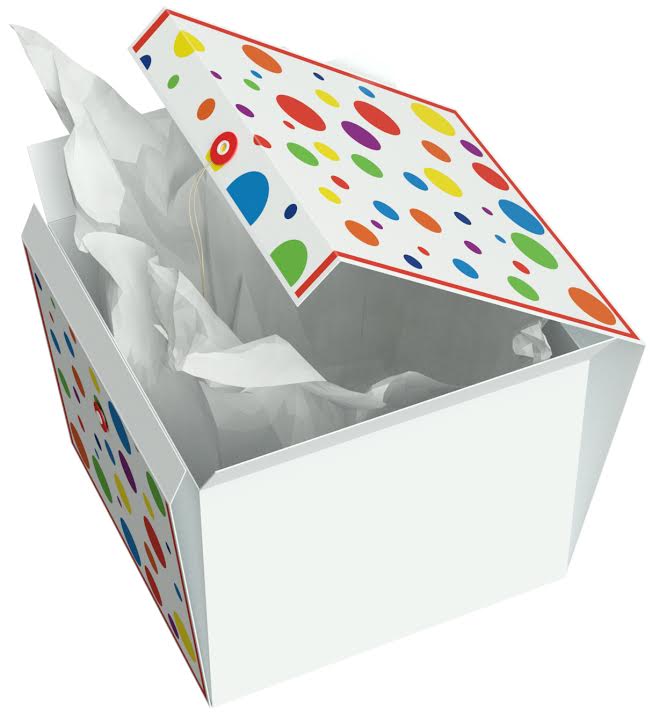 Gift Box, Rita, Napoli, 10x10x8", comes flat & pops up in seconds ...